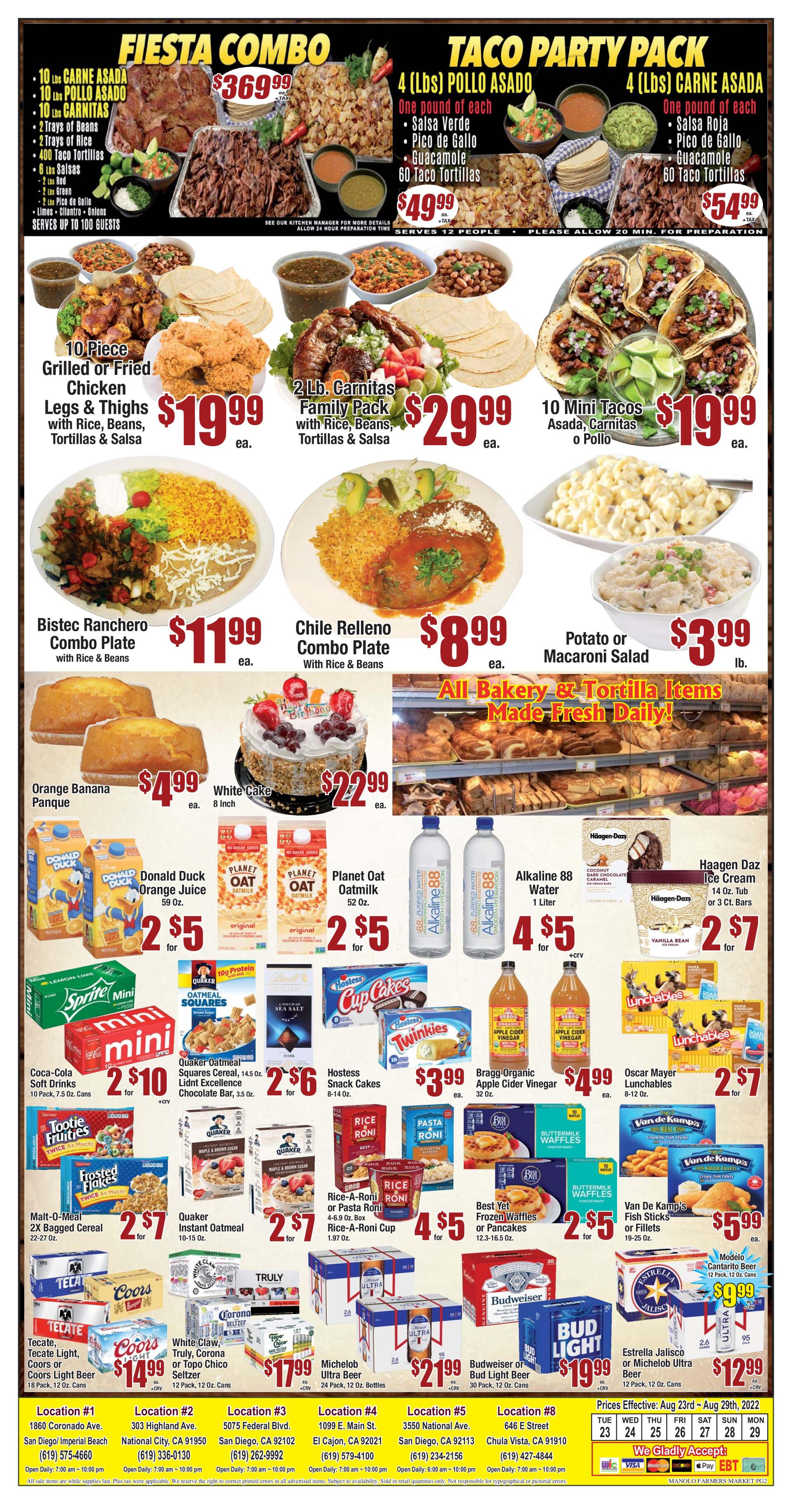 Manolo Farmers Market Weekly Ad | San Diego, CA