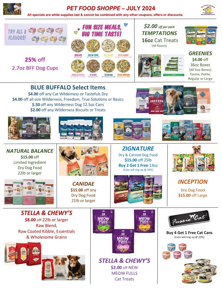 Sales and Events | Pet Food Shoppe Ltd