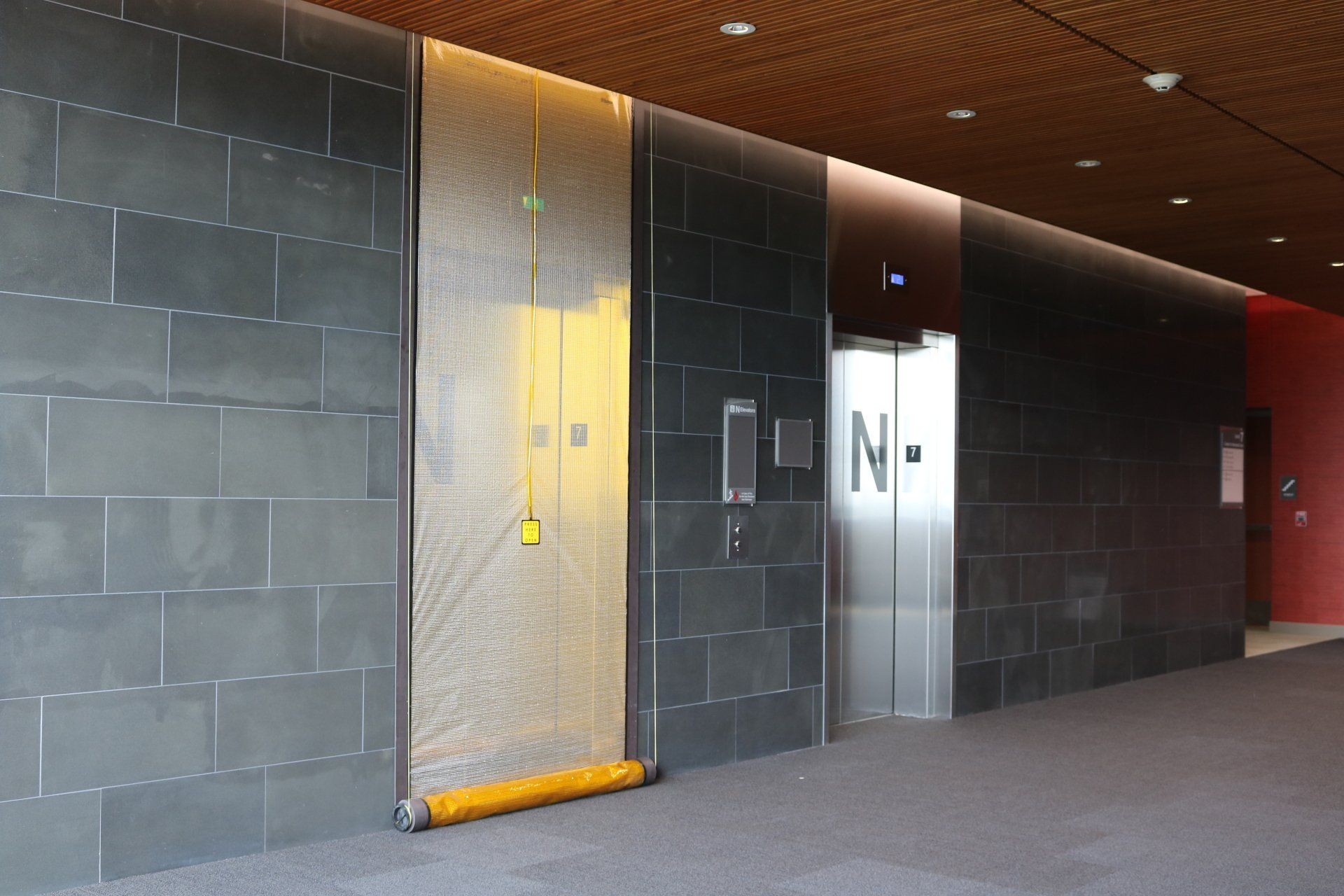 Elevator Smoke Curtains by Smoke Guard