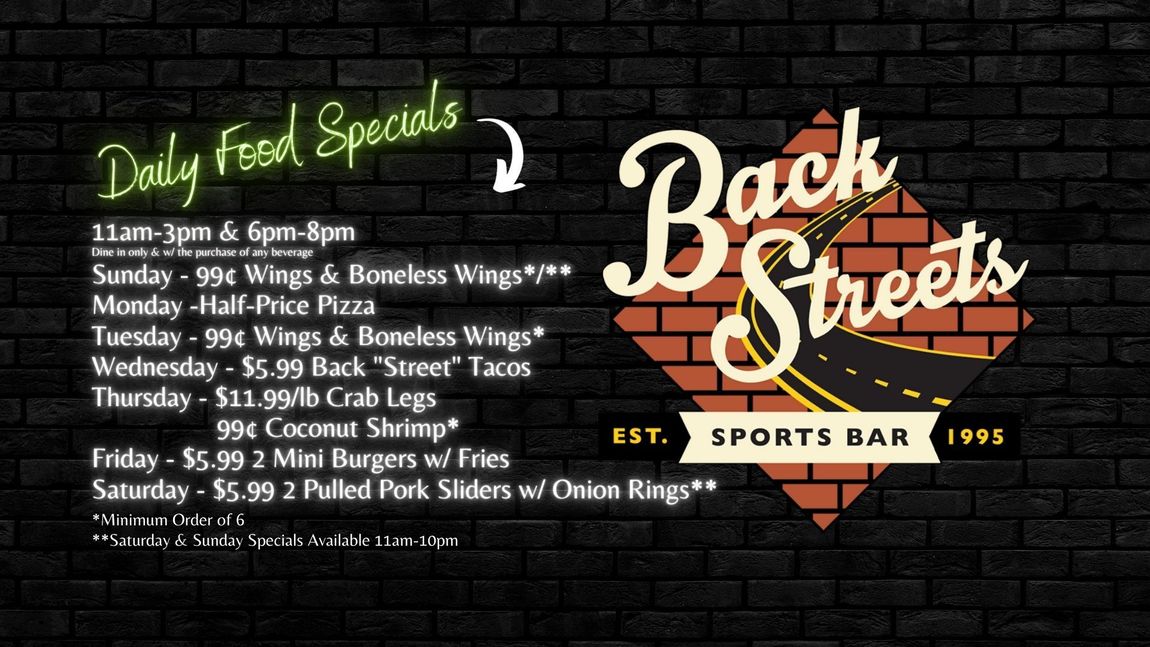 BackStreets Sports Bar | Restaurant | Cape Coral, FL