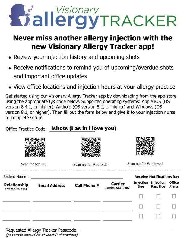 Shot Calendar | Office Shot Schedules | Ann Arbor, MI