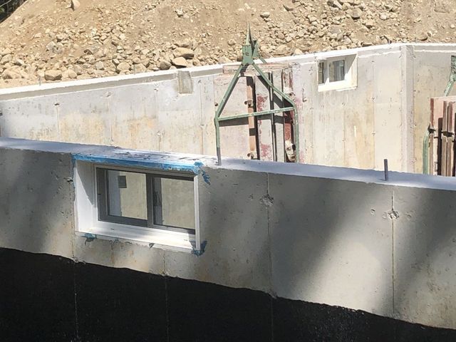 Concrete In Basement Window Frame
