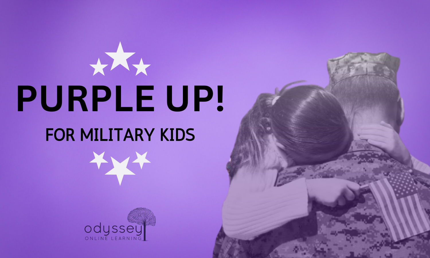 Purple Up! Honoring Military Students at Odyssey Online Learning