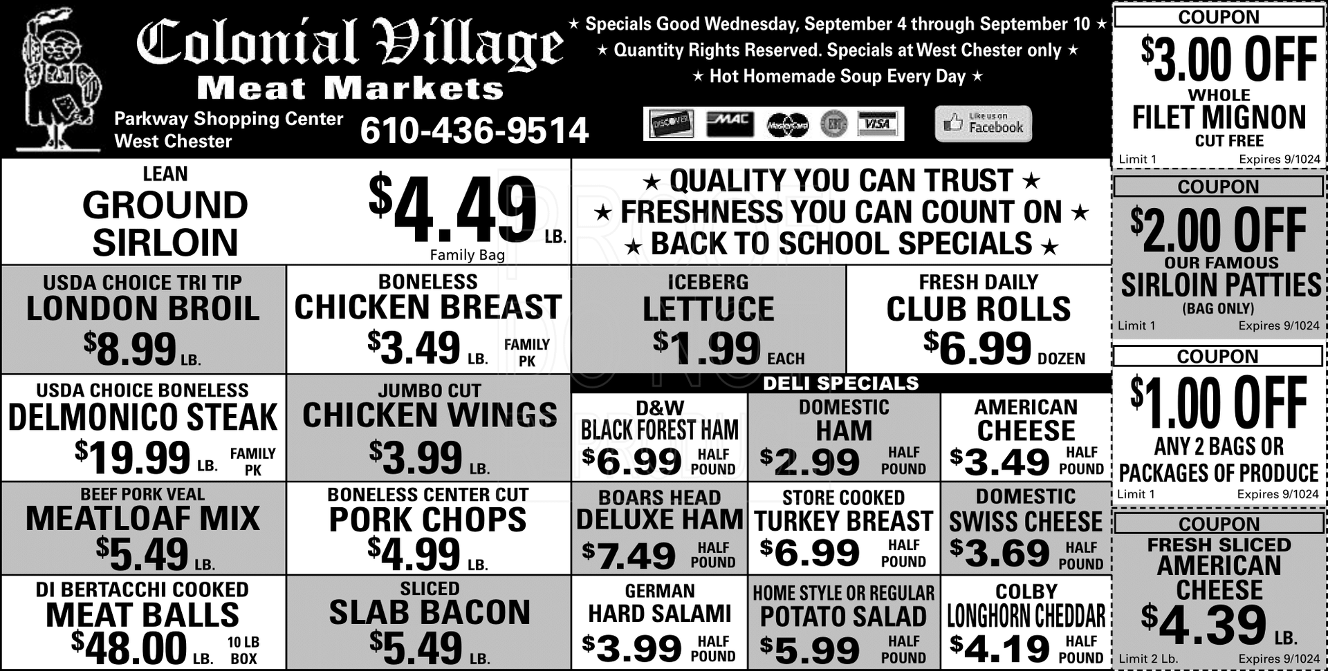 Colonial Village Meat Market Specials | West Chester, PA