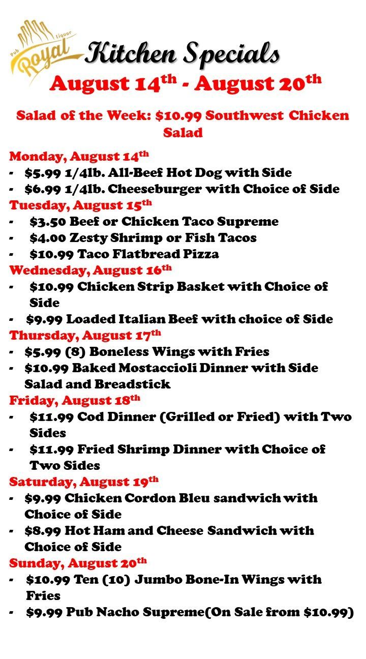 Royal Pub and Grill | Bar & Grill | Freeport, IL