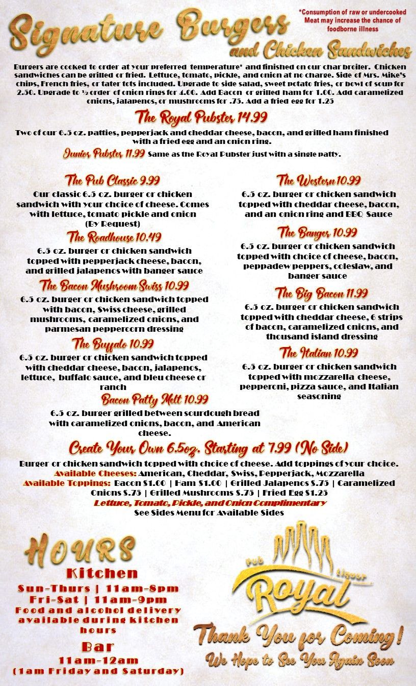 Royal Pub and Grill | Bar & Grill | Freeport, IL