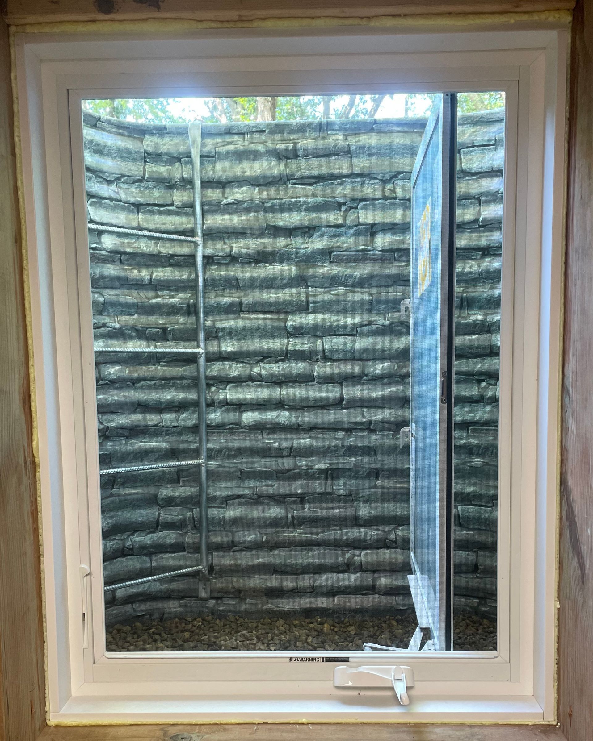 Galvanized Steel Window Wells - stonewall finish Photo Gallery | Medina