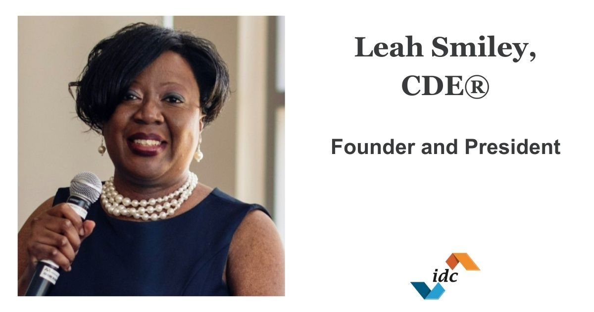 Meet Leah Smiley, CDE®, IDC President and Founder