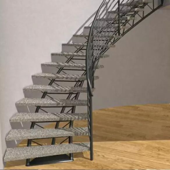 Curved Stairs - Single, Double & Side Stringer Stairs | Acadia Stairs