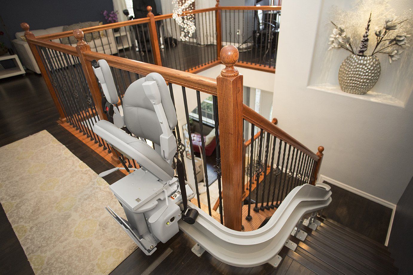 Custom Curved Rail Stairlifts | Bruno Lifts | Latrobe, PA