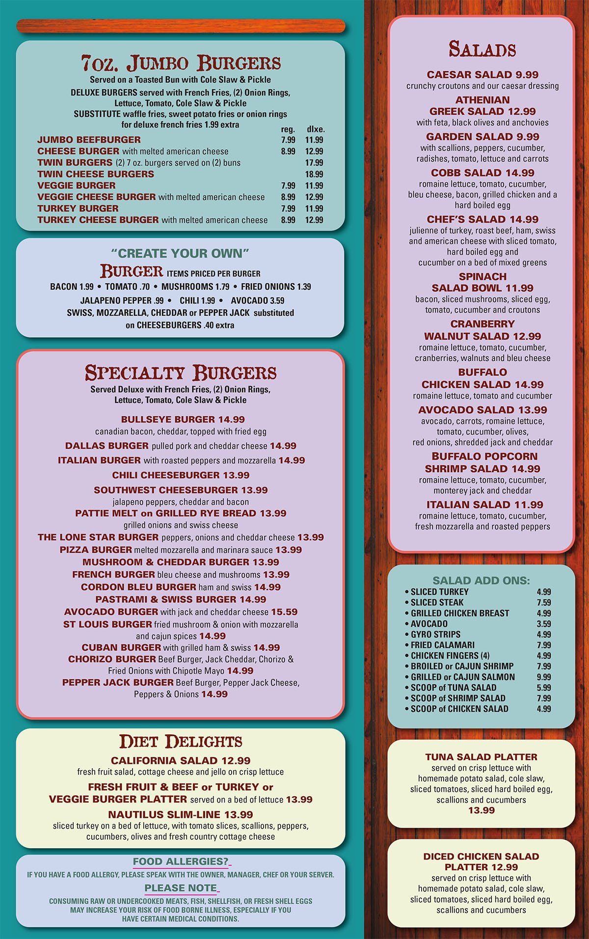 Nautilus Diner-Restaurant Crofton Menu | Crofton, MD