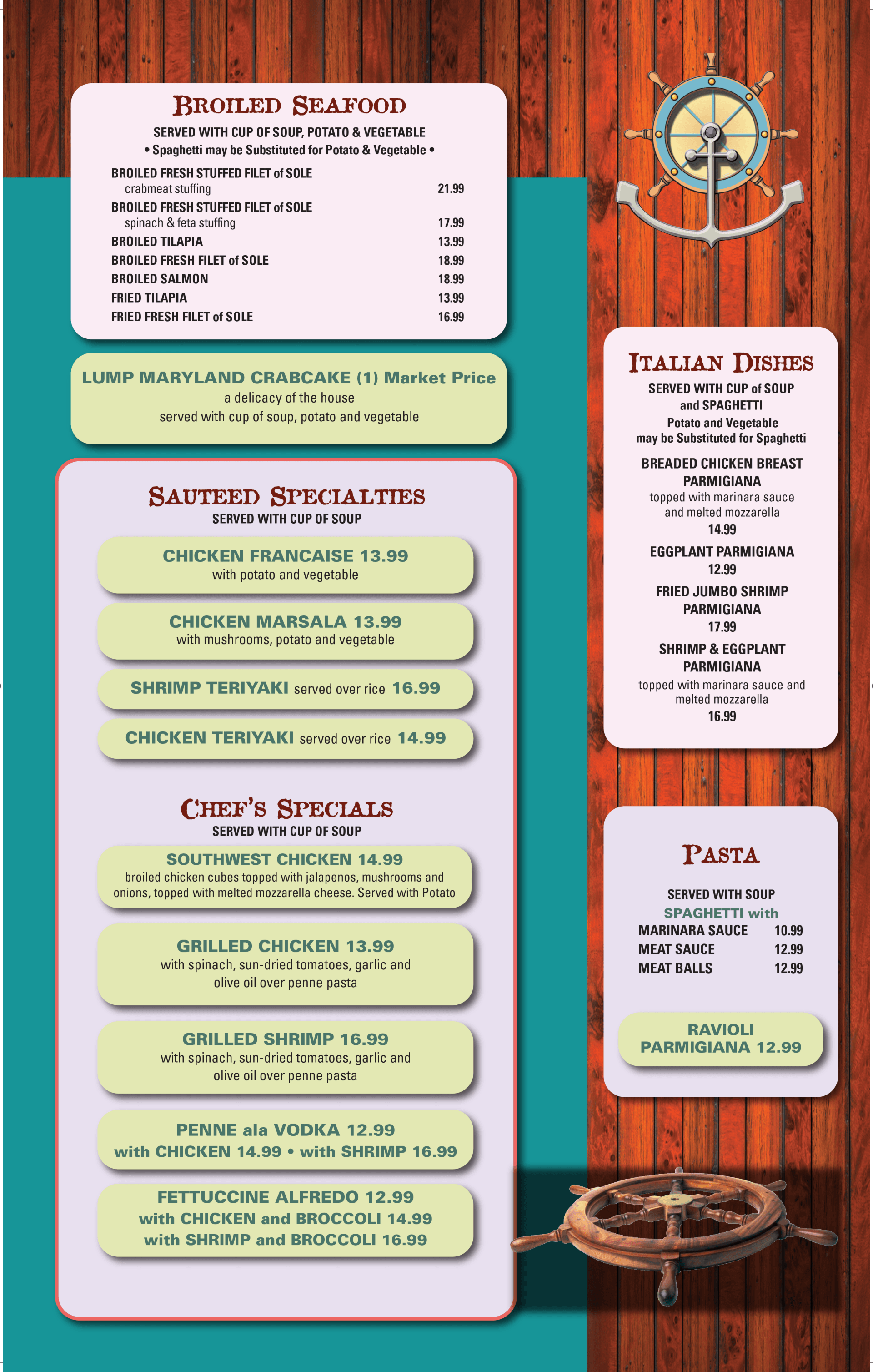 Nautilus Diner-Restaurant Crofton Lunch Menu | Crofton, MD