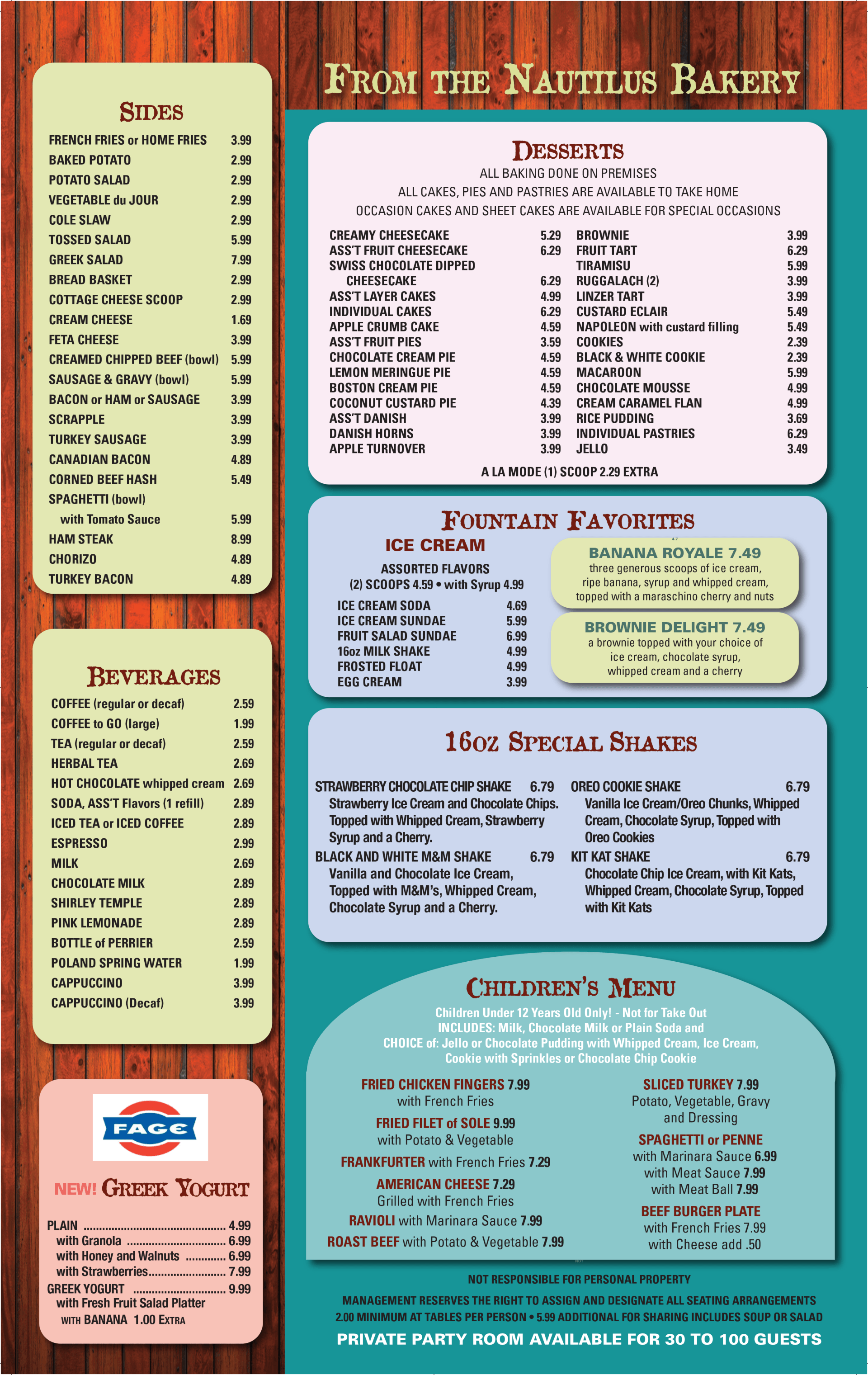 Nautilus Diner-Restaurant Crofton Lunch Menu | Crofton, MD