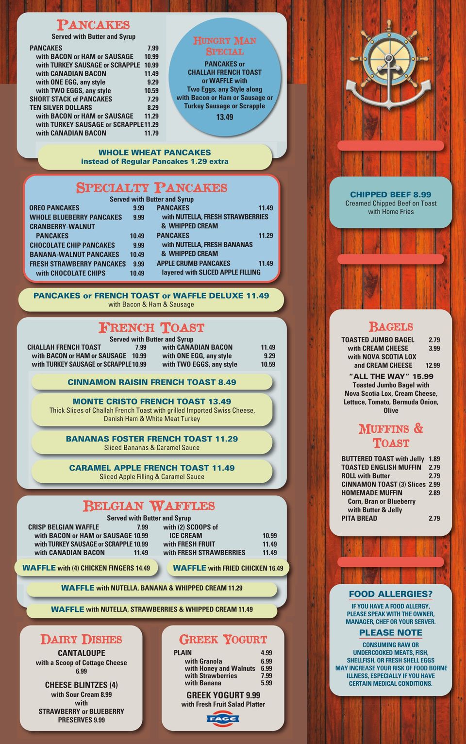 Nautilus Diner-Restaurant Timonium Menu | Timonium, MD