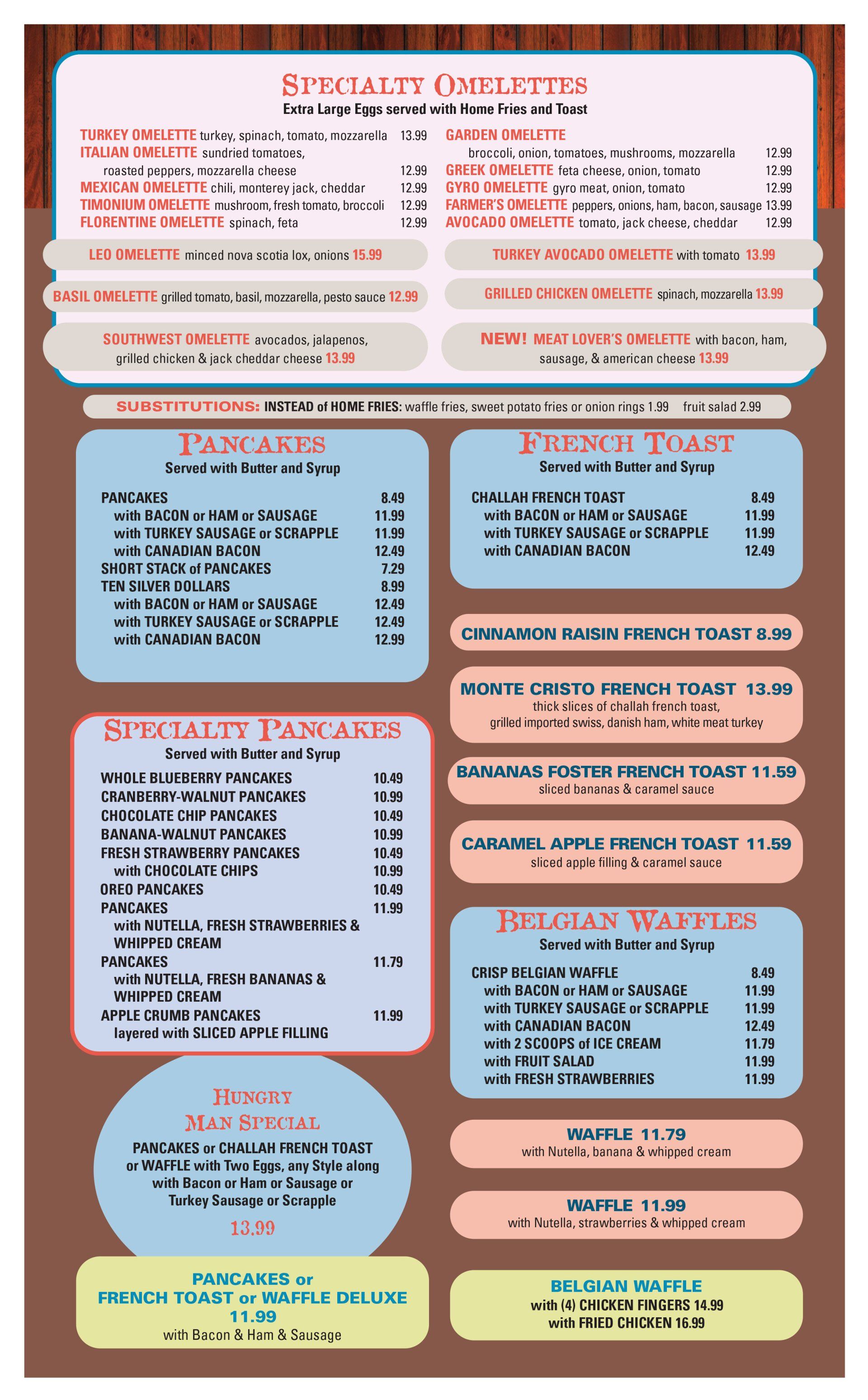 Nautilus Diner-Restaurant Timonium Breakfast Menu | Timonium, MD