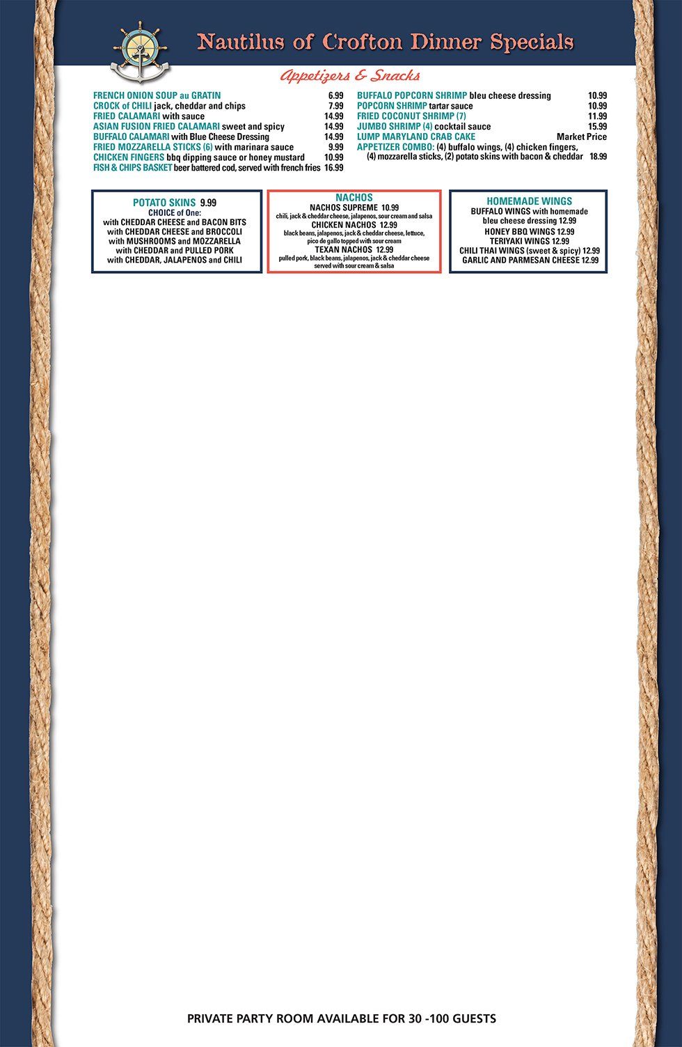 Nautilus Diner-Restaurant Crofton Menu | Crofton, MD