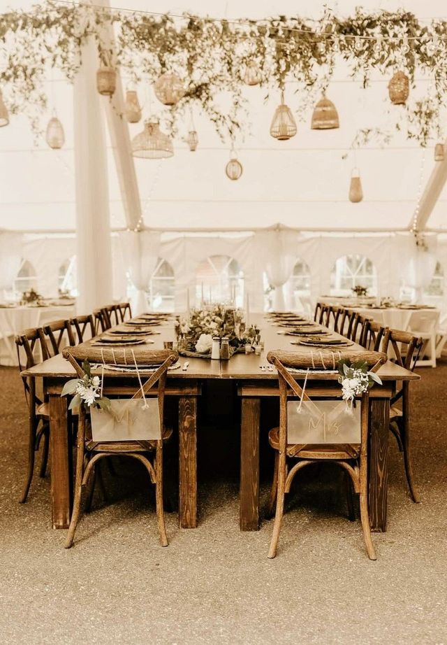 Outdoor Wedding Reception Head Table
