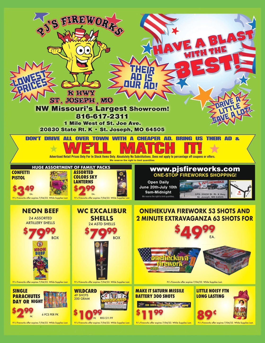 PJ's Fireworks | Fireworks Display | Saint Joseph, MO