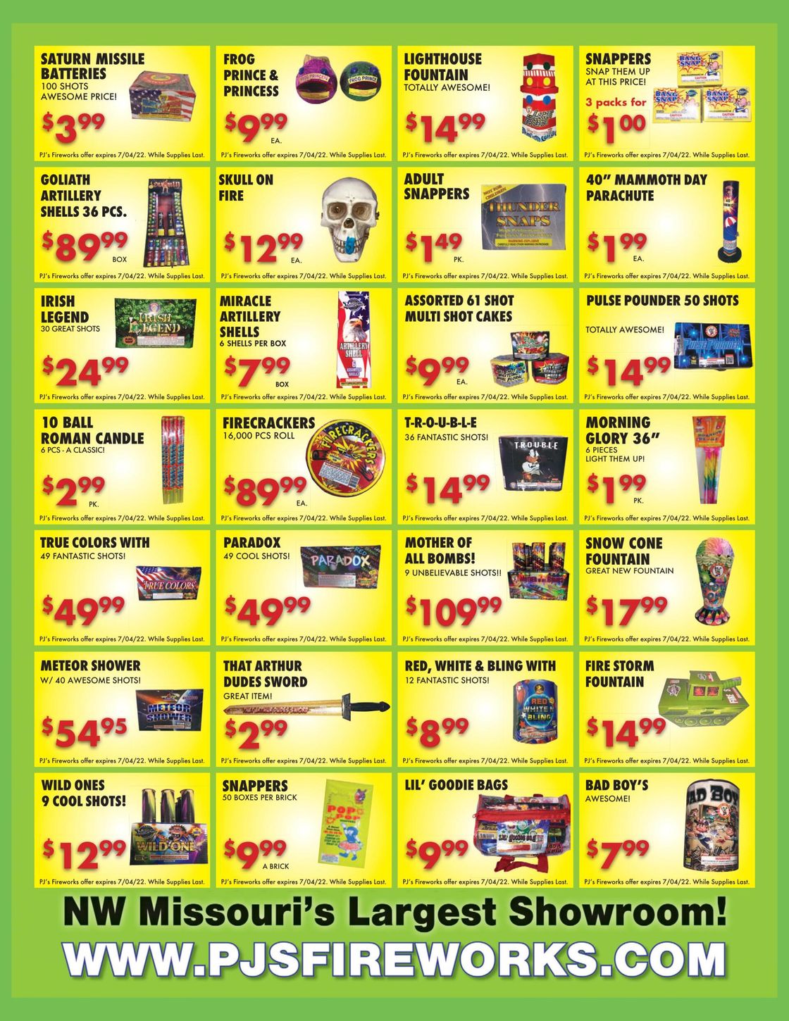 PJ's Fireworks | Fireworks Display | Saint Joseph, MO