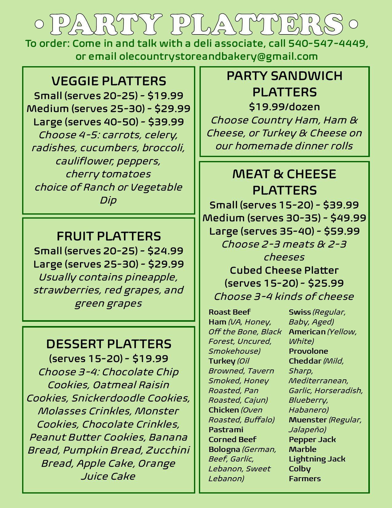 Deli Salads | Deli Meats | Culpeper, VA