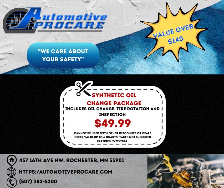 Auto Mechanic in Rochester, MN | Automotive Procare
