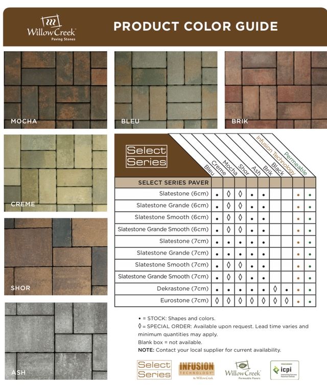 Flagstone Pavers Colors Chart