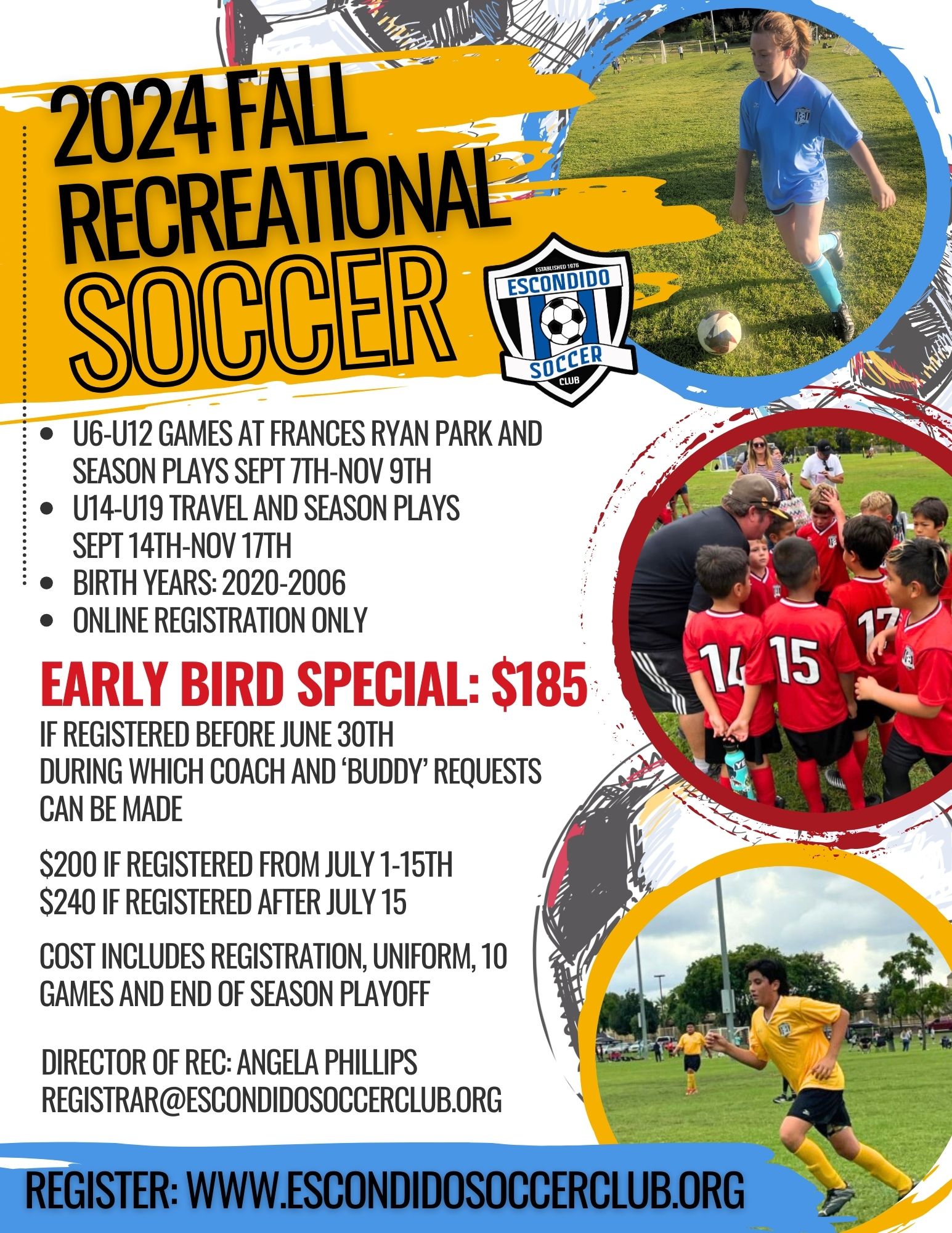 Recreational Soccer Programs | Fall Season | Escondido, CA