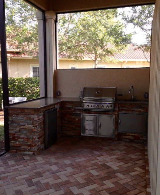 L-Shaped Outdoor Kitchens & Ideas | HL Posey Builders