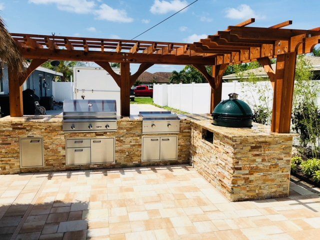 L-Shaped Outdoor Kitchens & Ideas | HL Posey Builders