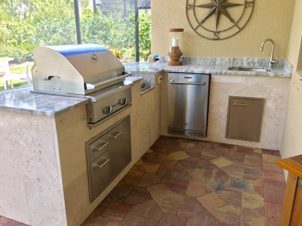 L-Shaped Outdoor Kitchens & Ideas | HL Posey Builders