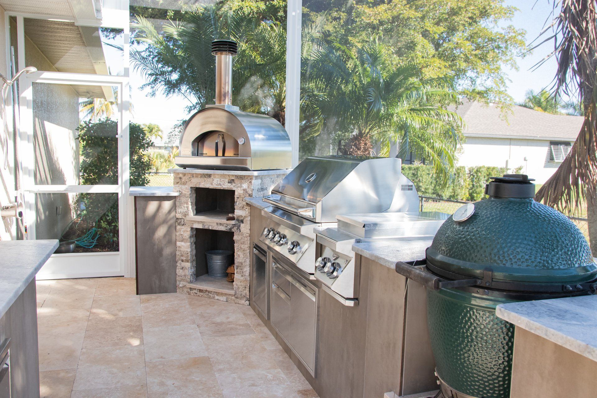 Porcelain and Tile Outdoor Kitchens | HL Posey Builders