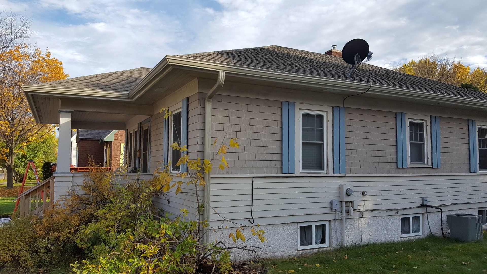 New Facia, Clay Gutter, 3x4 Downspout, and Leaf-X