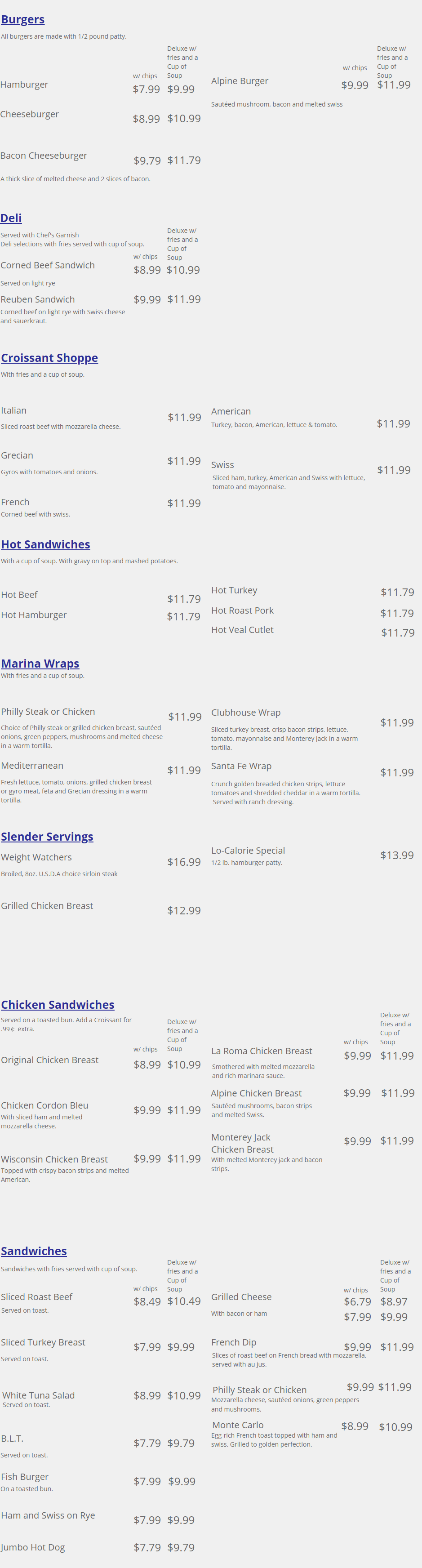 Lunch Marina Garden Family Restaurant | Kenosha, WI