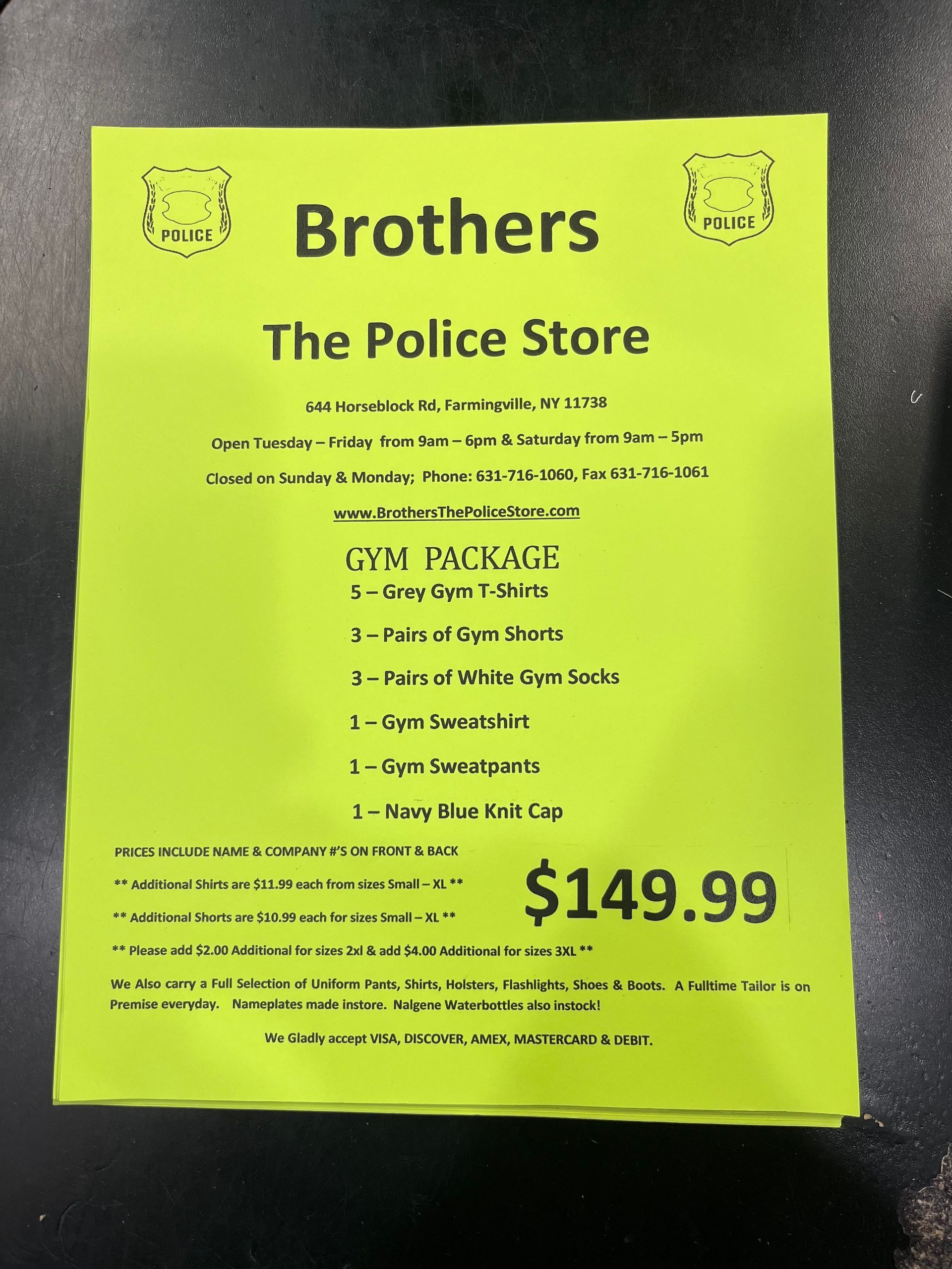 Brothers The Police Store | Police Uniforms Farmingville NY