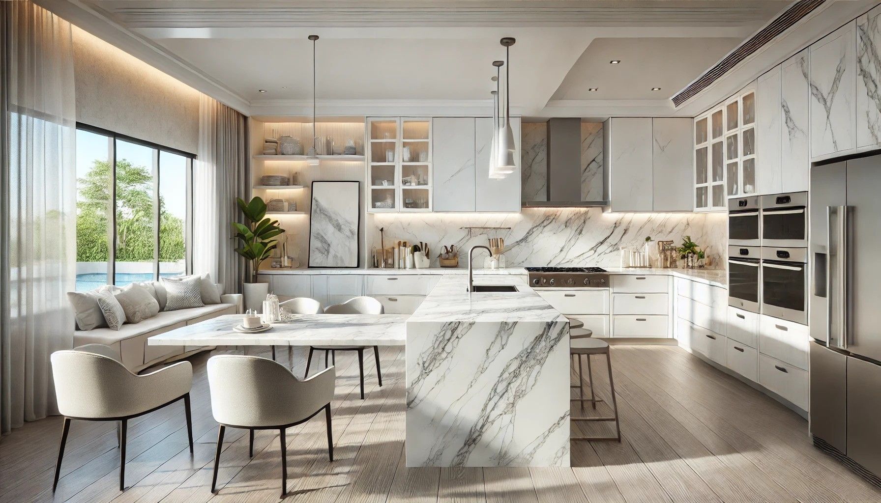 Veined Quartz Countertops: A Natural Marble Look with Superior Durability