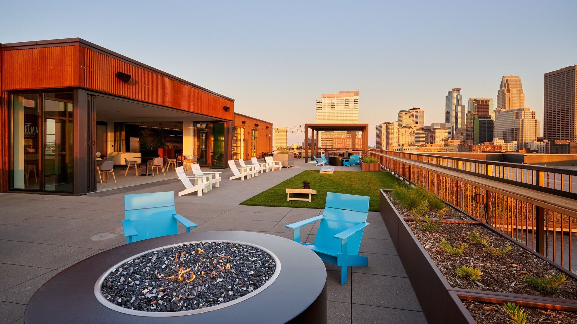 Steelman Exchange's Euro-Wall folding glass door system for lobby and ...