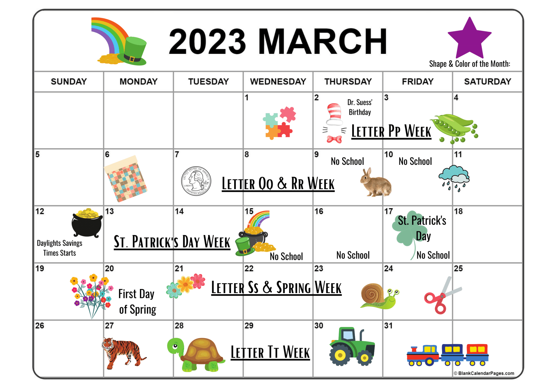 Sunrise Sunset Preschool & Childcare Center Calendar West Fargo