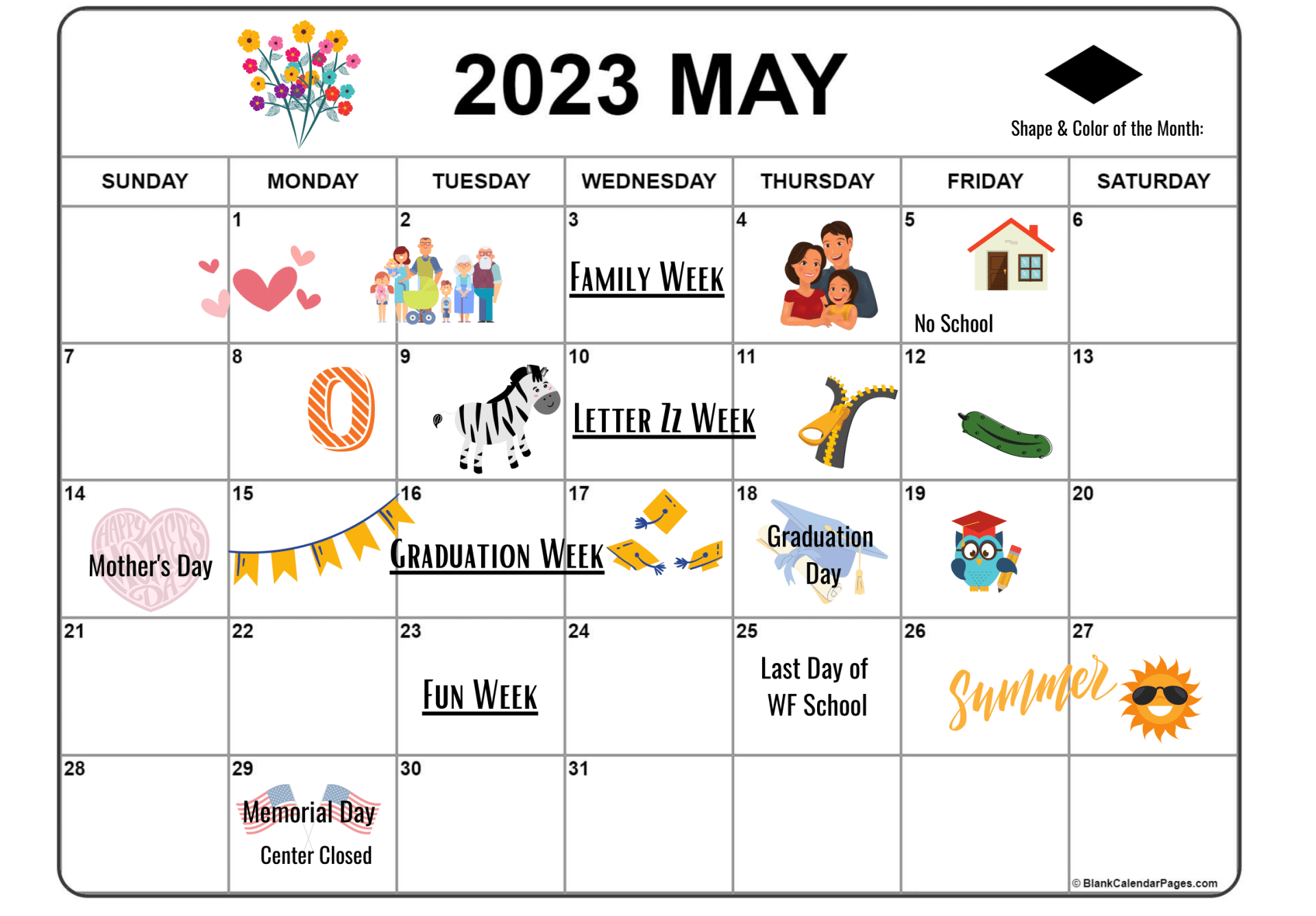 Sunrise Sunset Preschool & Childcare Center Calendar West Fargo